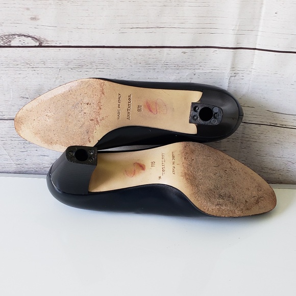 Ann Taylor | Shoes | Ann Taylor Womens Smooth Black Leather Pumps Shoes ...